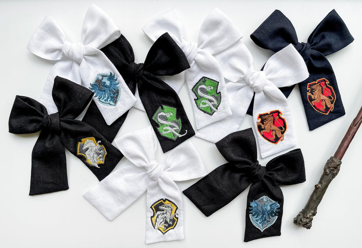 Harry Potter Embroidered Bows – Beloved Bairn Bows